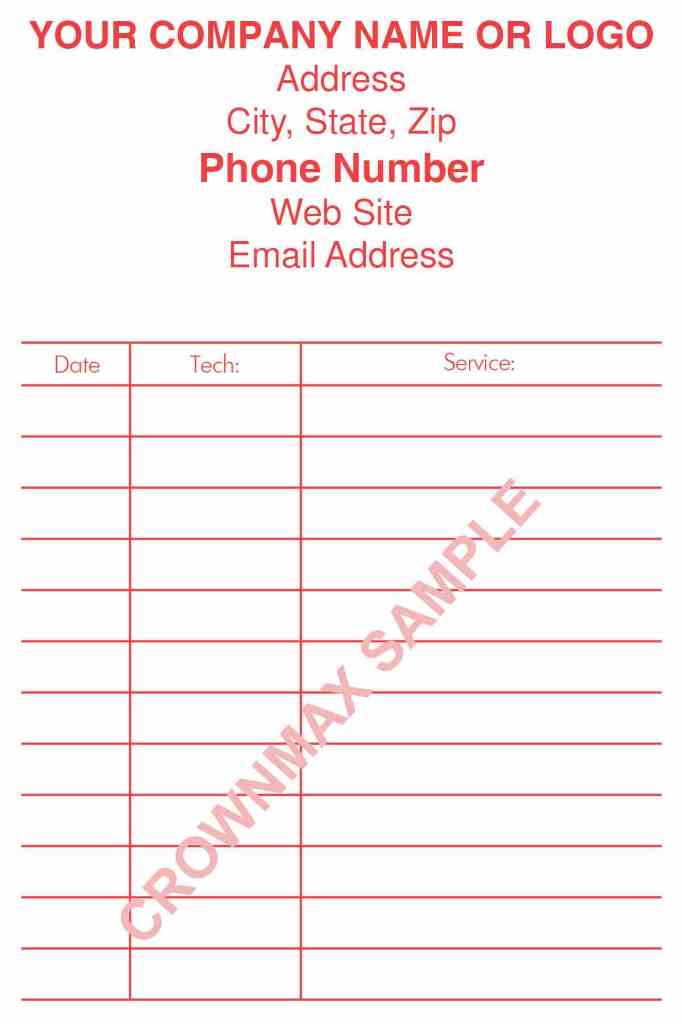 0054 – HVAC Service Label - Crownmax.com