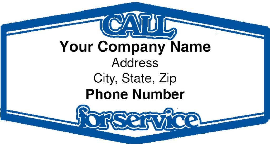 1514 – Call For Service Label - Crownmax.com