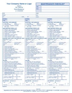 2101 Maintenance Checklist - Crownmax.com