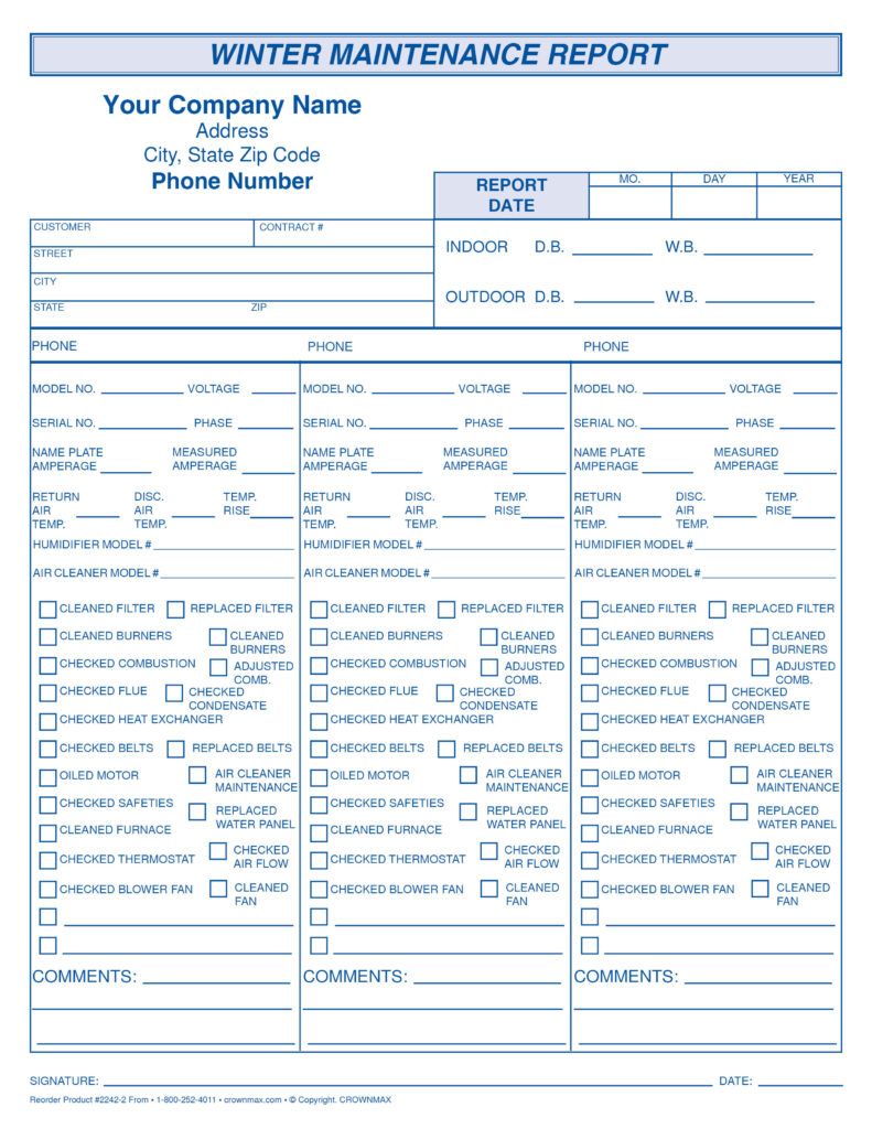 2242 - Winter Maintenance Report - Crownmax.com