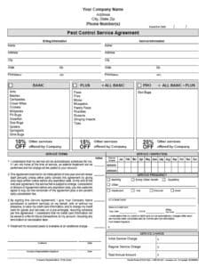 2322 - Pest Control Service Agreement - Crownmax.com