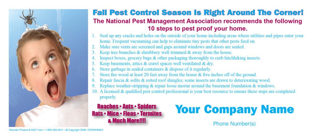 2427 – Fall Pest Control Handout/Mail Stuffer - Crownmax.com