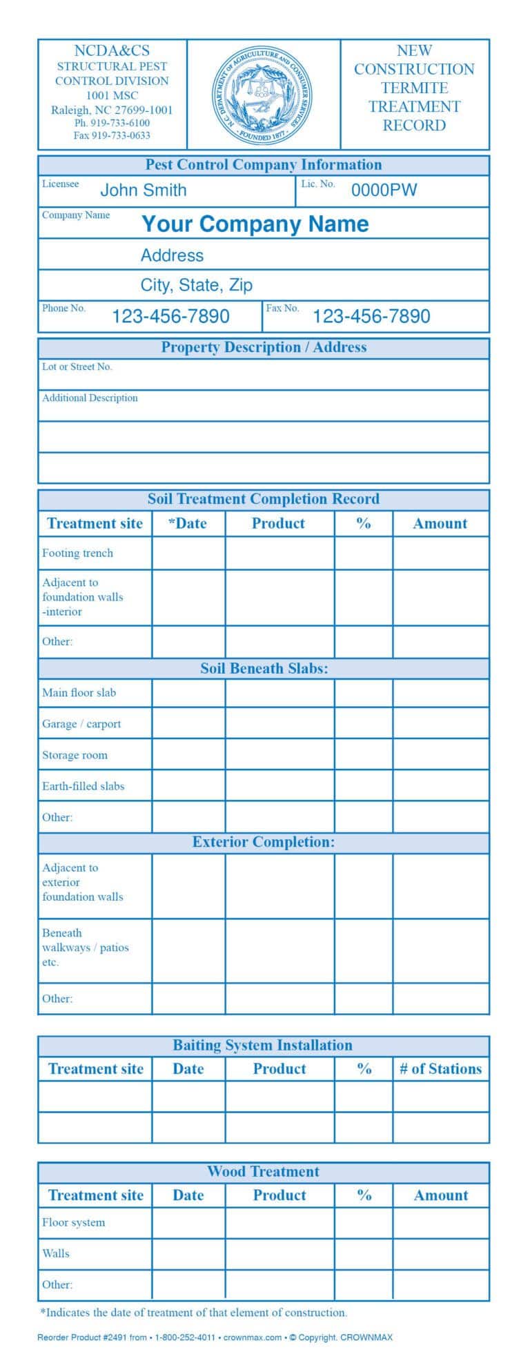 2491 – NC New Construction Record – Label - Crownmax.com