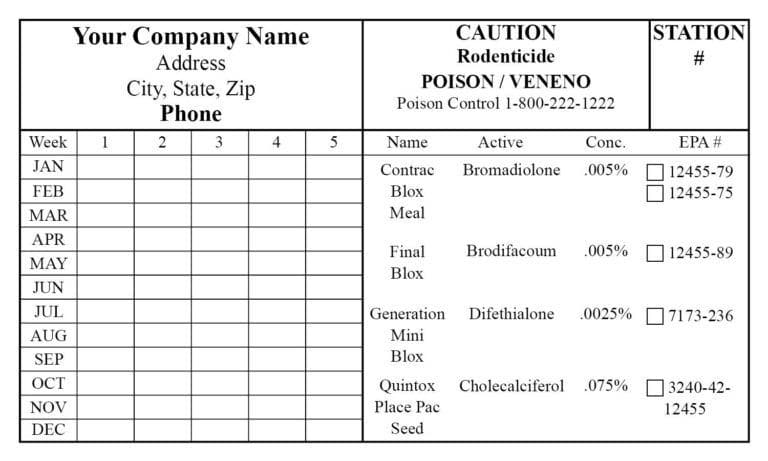 2552 – Custom Bait Station Label 5 X 3 - Crownmax.com