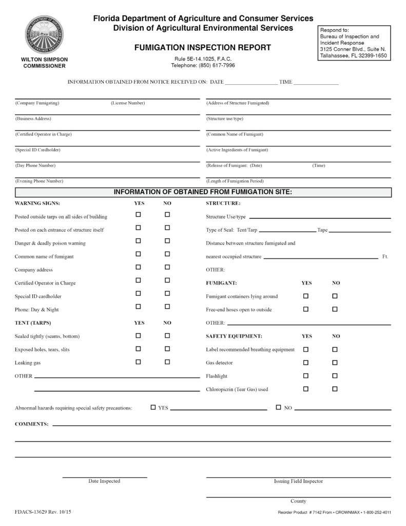 7142 – FL Fumigation Inspection Report - Crownmax.com