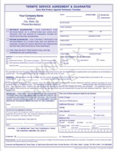 7264 - Termite Service Agreement & Guarantee - Crownmax.com
