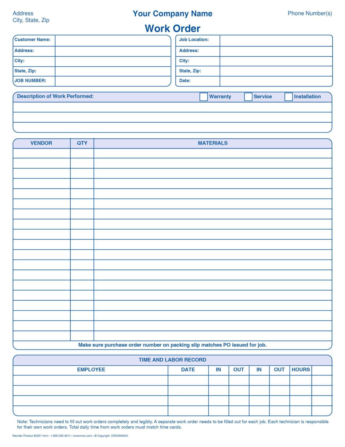 Crownmax Printed Business Forms
